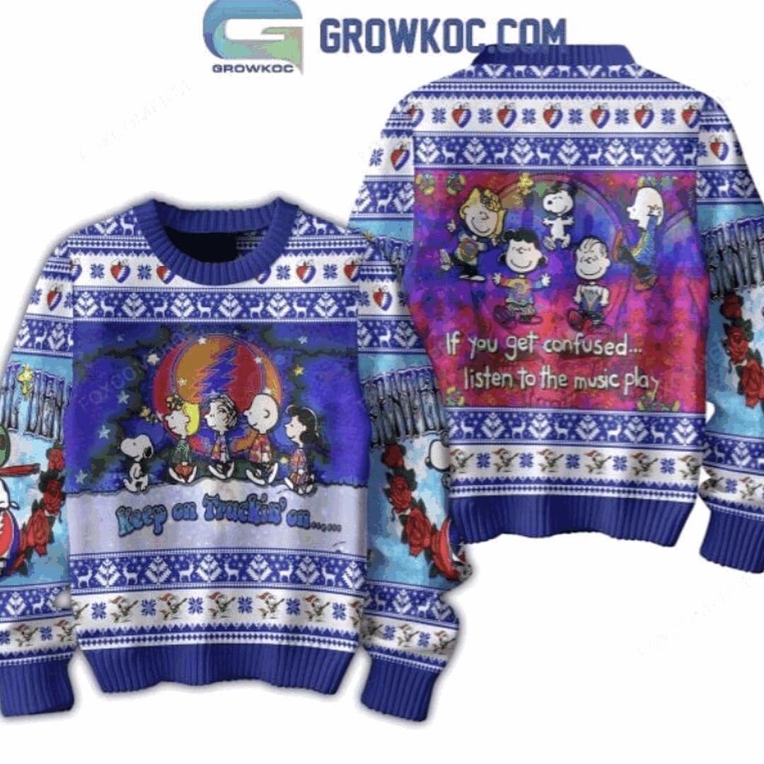Snoopy Peanuts X Grateful Dead Christmas Ugly Sweater - Etsy