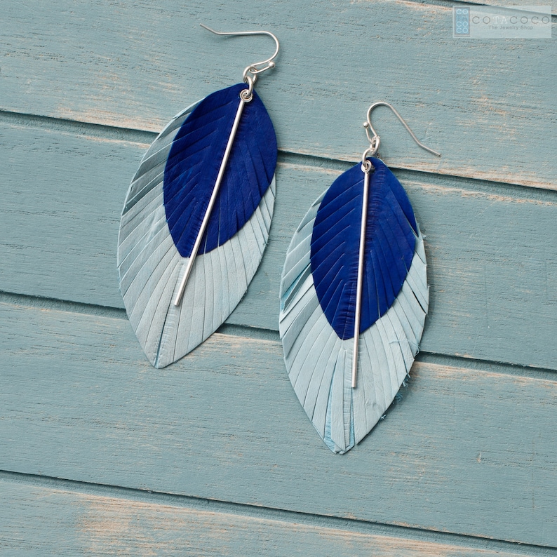 Eel Skin Earrings Leather Earrings Statement Earrings - Etsy