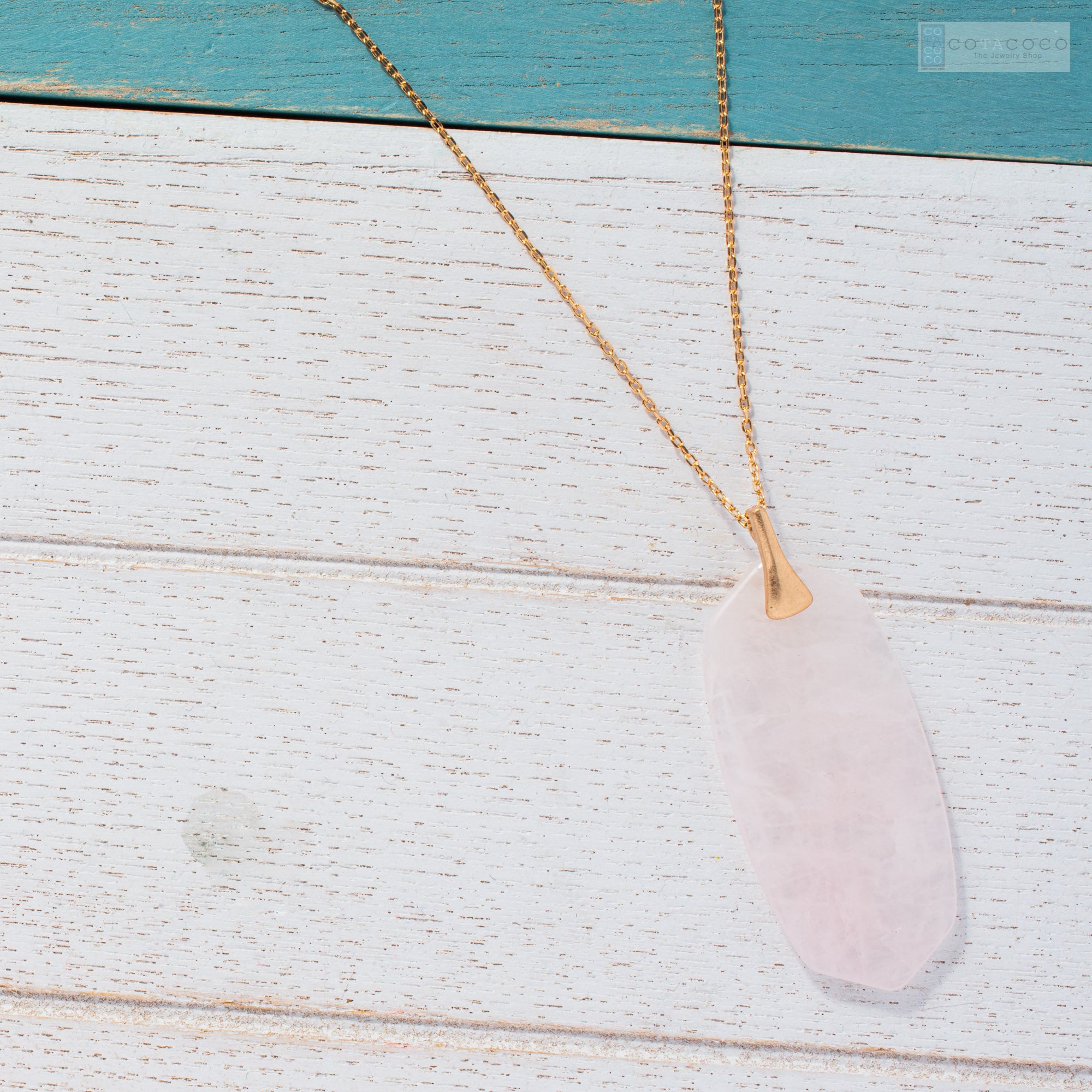 Collar de cuarzo rosa collar de piedras preciosas collar - Etsy España