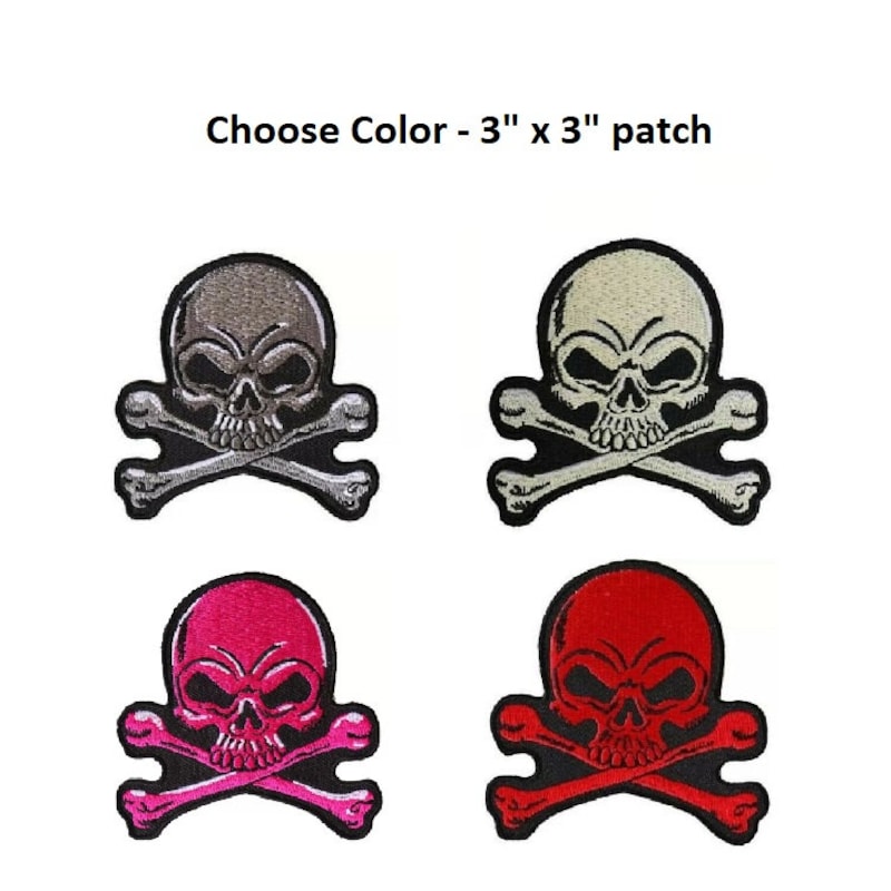 Embroidered Skull Patch - Etsy