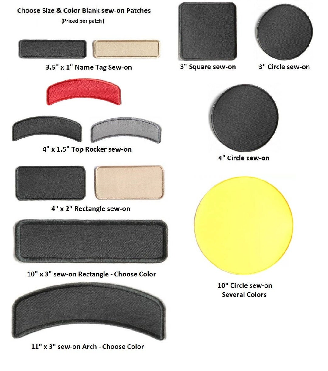 Choose Style/color Blank Sew-on Only Patches. Make Your Own Patches ...