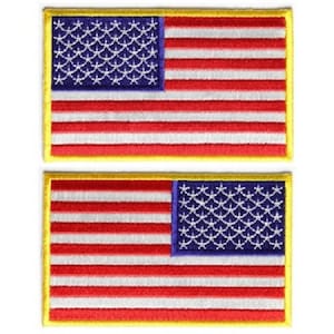American Flag Yellow Border - Etsy