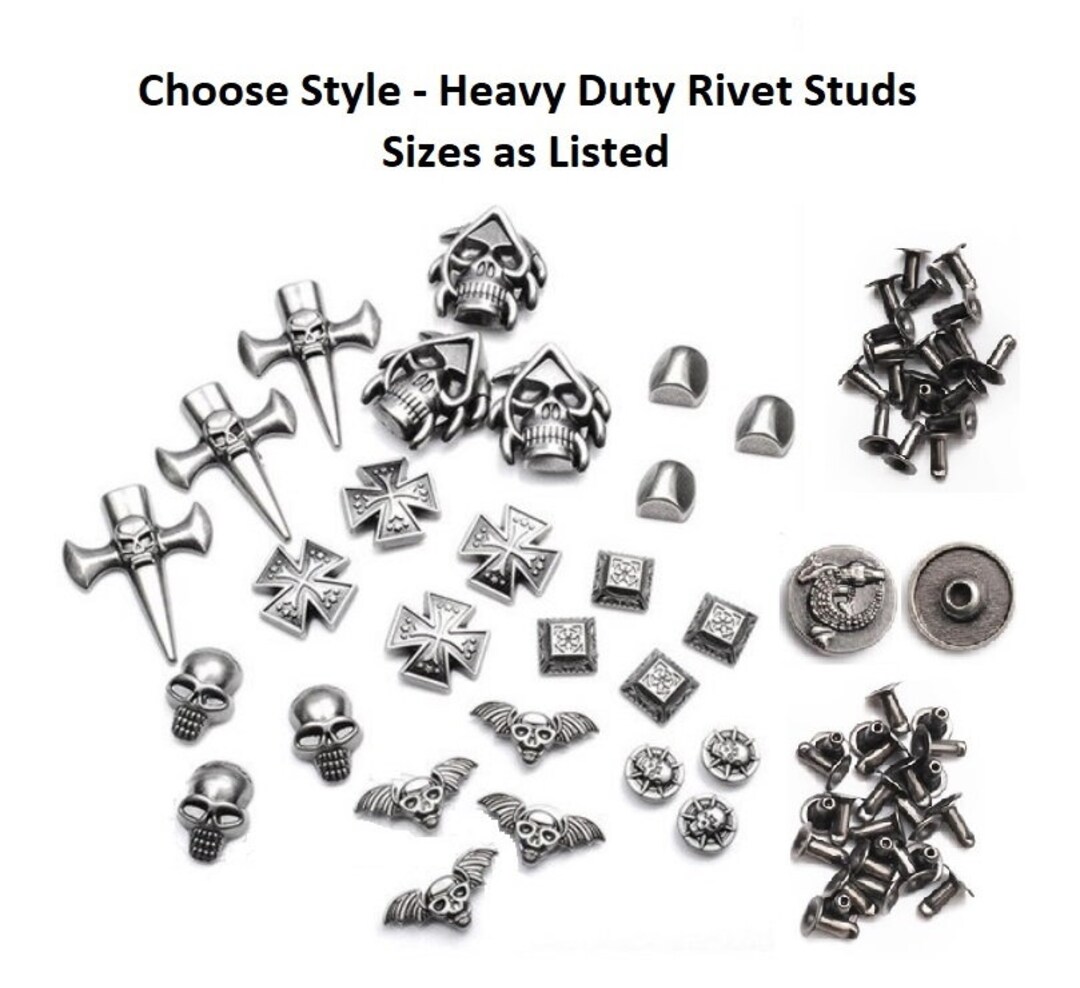 CHOOSE STYLE Pack of 5 Metal Rivet Studs for Crafts, Belts, Purses ...