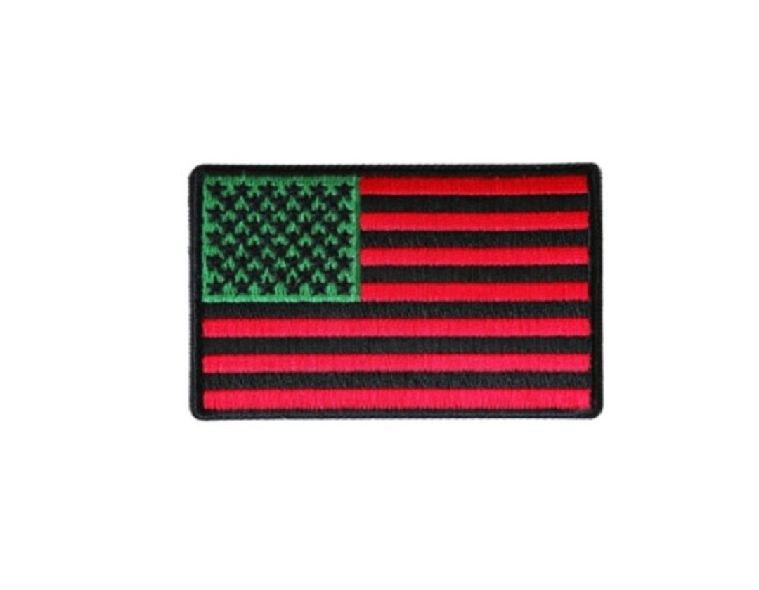 AFRICAN COLORS American Flag 3.25" X 2" Iron on Patch (6763) (#17) - Etsy