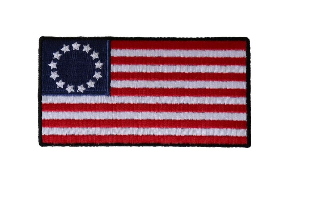 BETSY ROSS American Flag 3.5" X 1.75" Iron on Patch (6647) (F11) - Etsy
