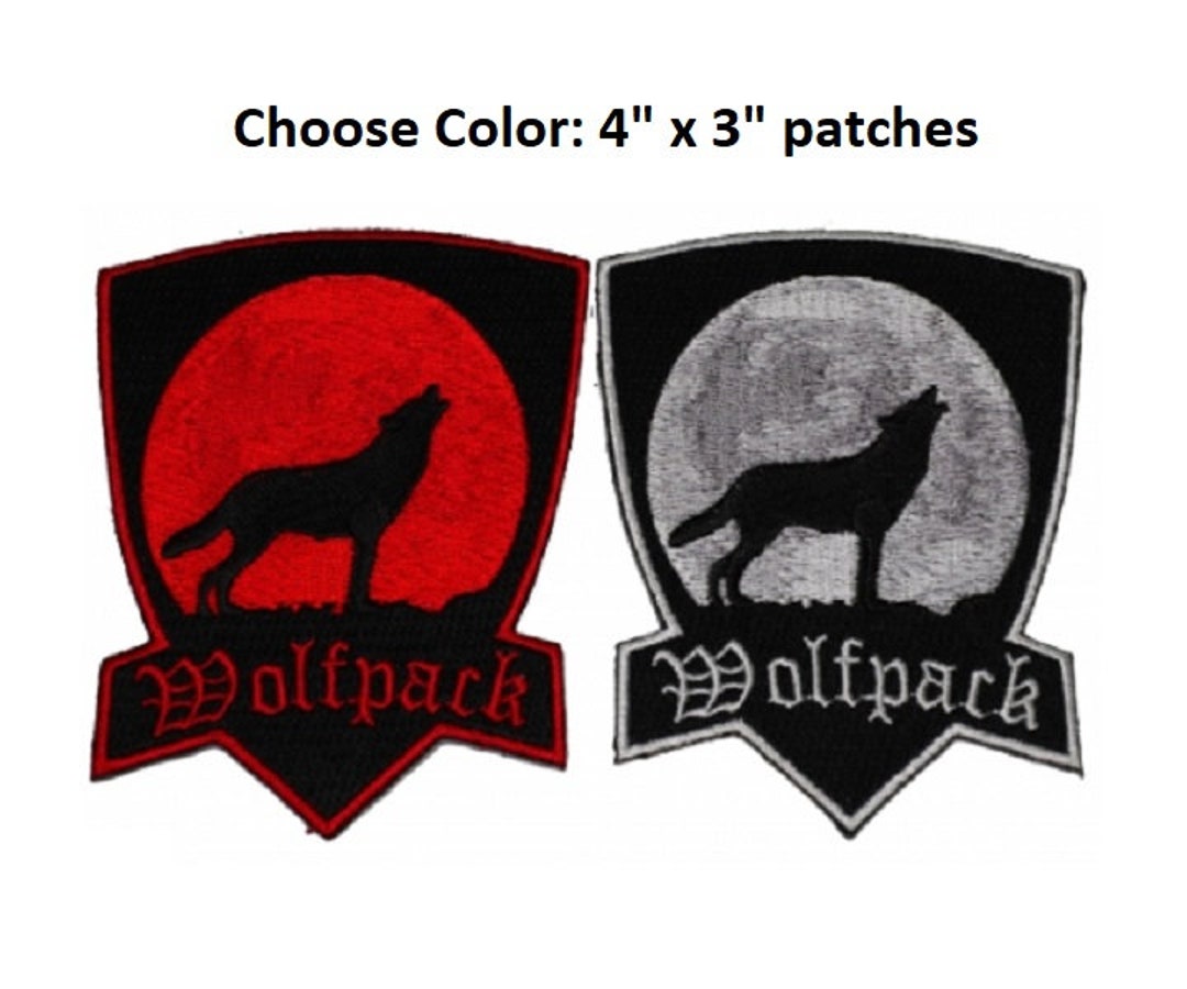 Choose Color WOLFPACK Howling Wolf Moon 4" X 3" Iron on Patch (J20) Veteran - Etsy