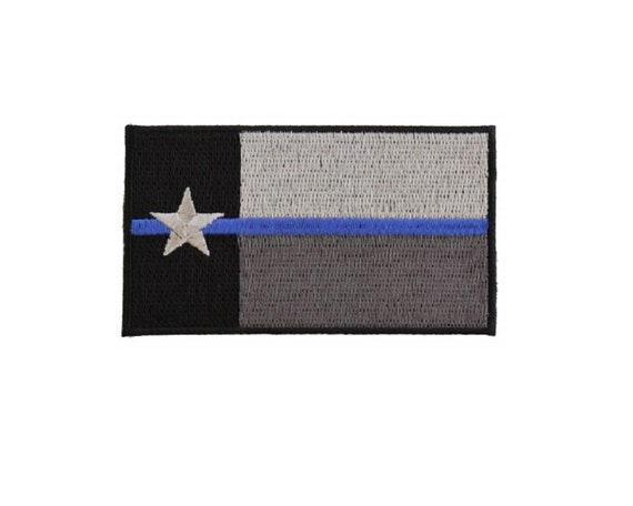 Thin Blue Line TEXAS STATE FLAG 3-1/2 X 2 Iron on - Etsy