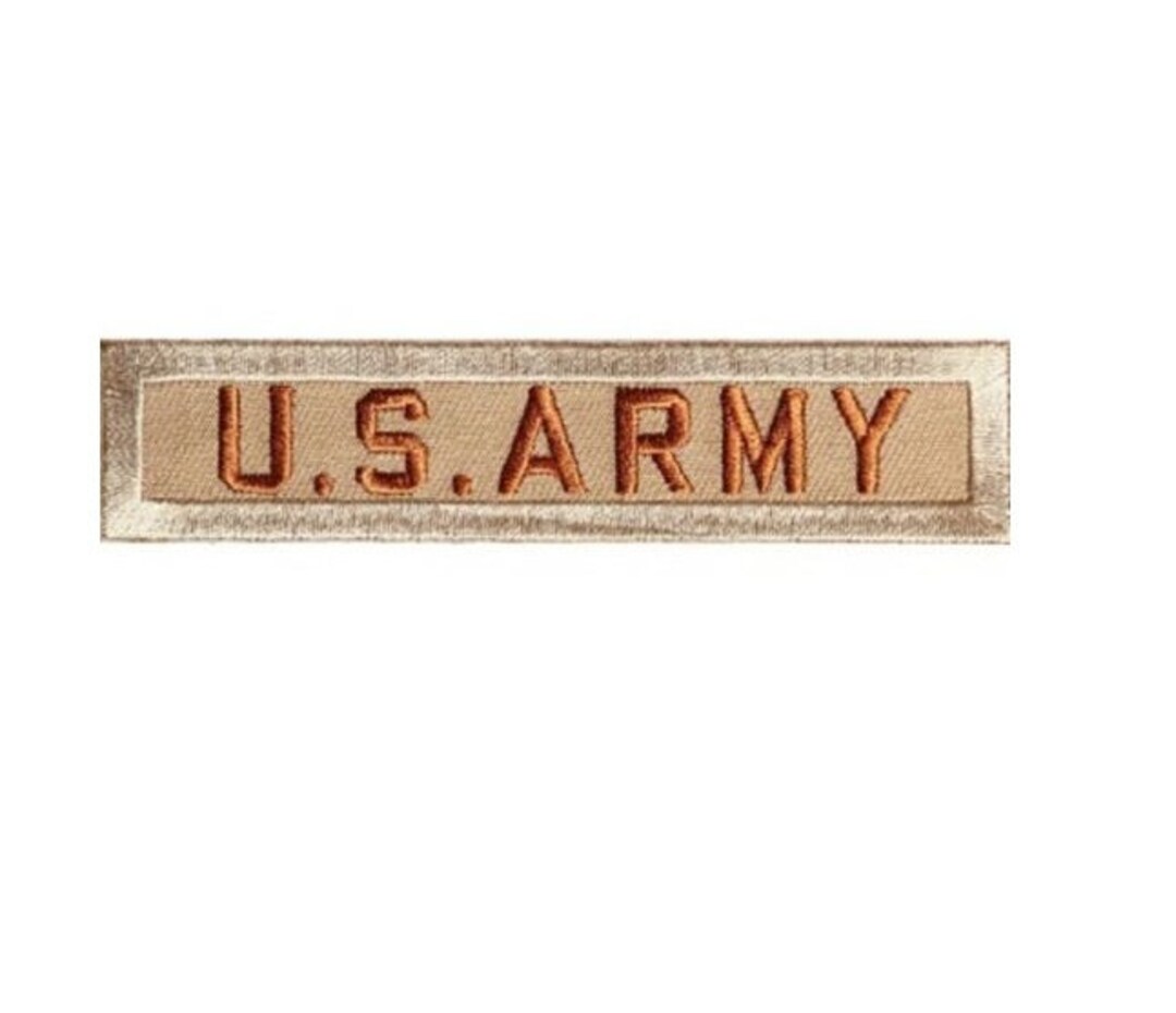 US ARMY Desert Sand Color 4" X 1" Iron on Patch (1227) Military Veteran ...