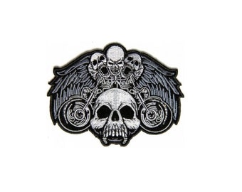 Cross Bone Skull Biker Embroidery Biker Patch - Etsy