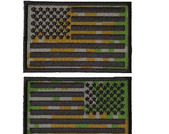 Reverse American Flag Patch OD Green - Etsy