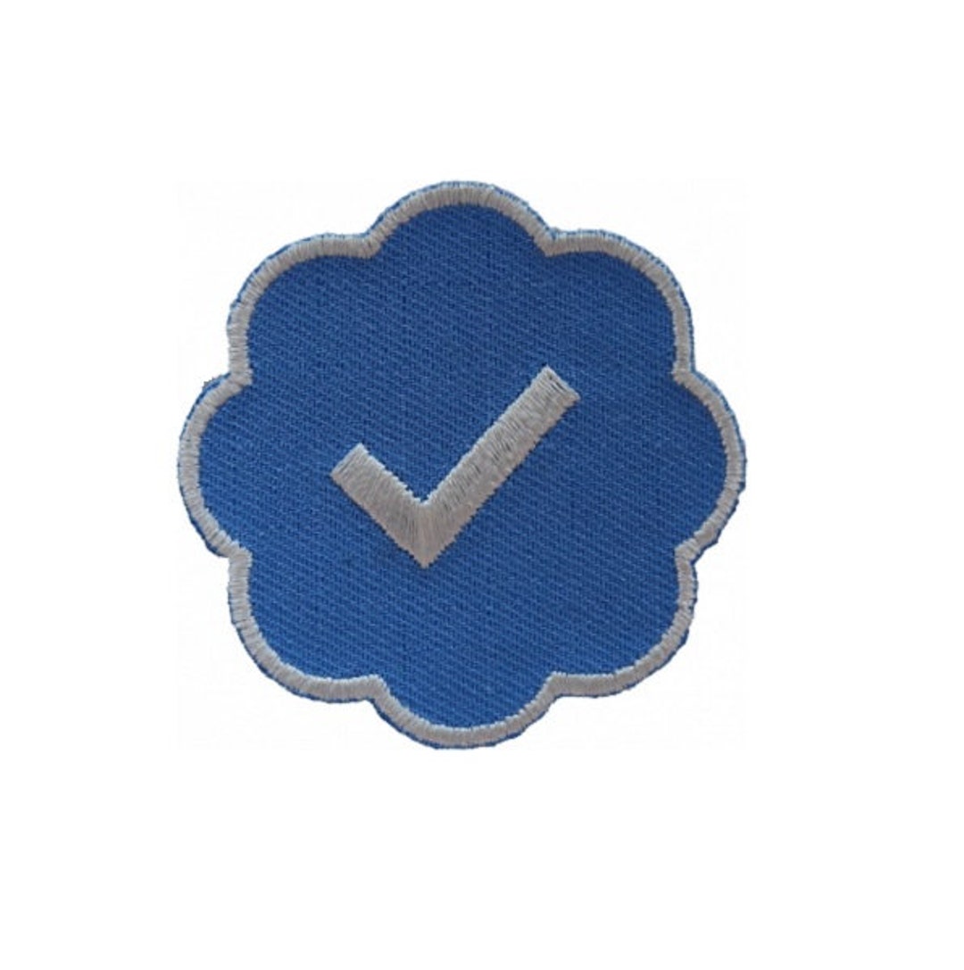 TWITTER X Verified Blue Check Mark 2" Iron on Patch (7207) (C67) - Etsy