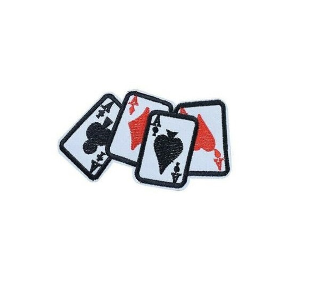FOUR ACES 4.5" X 2" Iron on Patch Playing Cards (J12) - Etsy