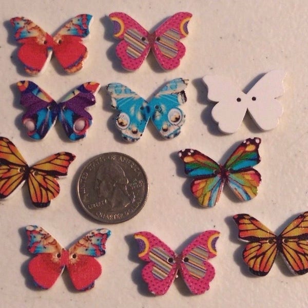 Butterfly Buttons - Etsy