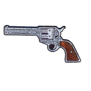 Choose Style GUN REVOLVER Facing Left, Right, or Both 5" X 2.5" Iron on ...