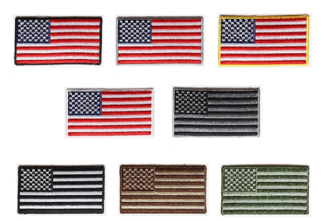 Choose Color SMALL 2.5" X 1.4" American Flag Iron on Patches - Great for Caps - Etsy