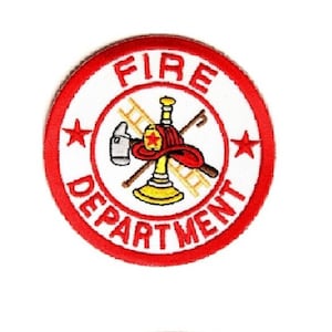 FIRE DEPARTMENT 3" X 3" Iron on Patch (2228) Firefighter (H11) - Etsy