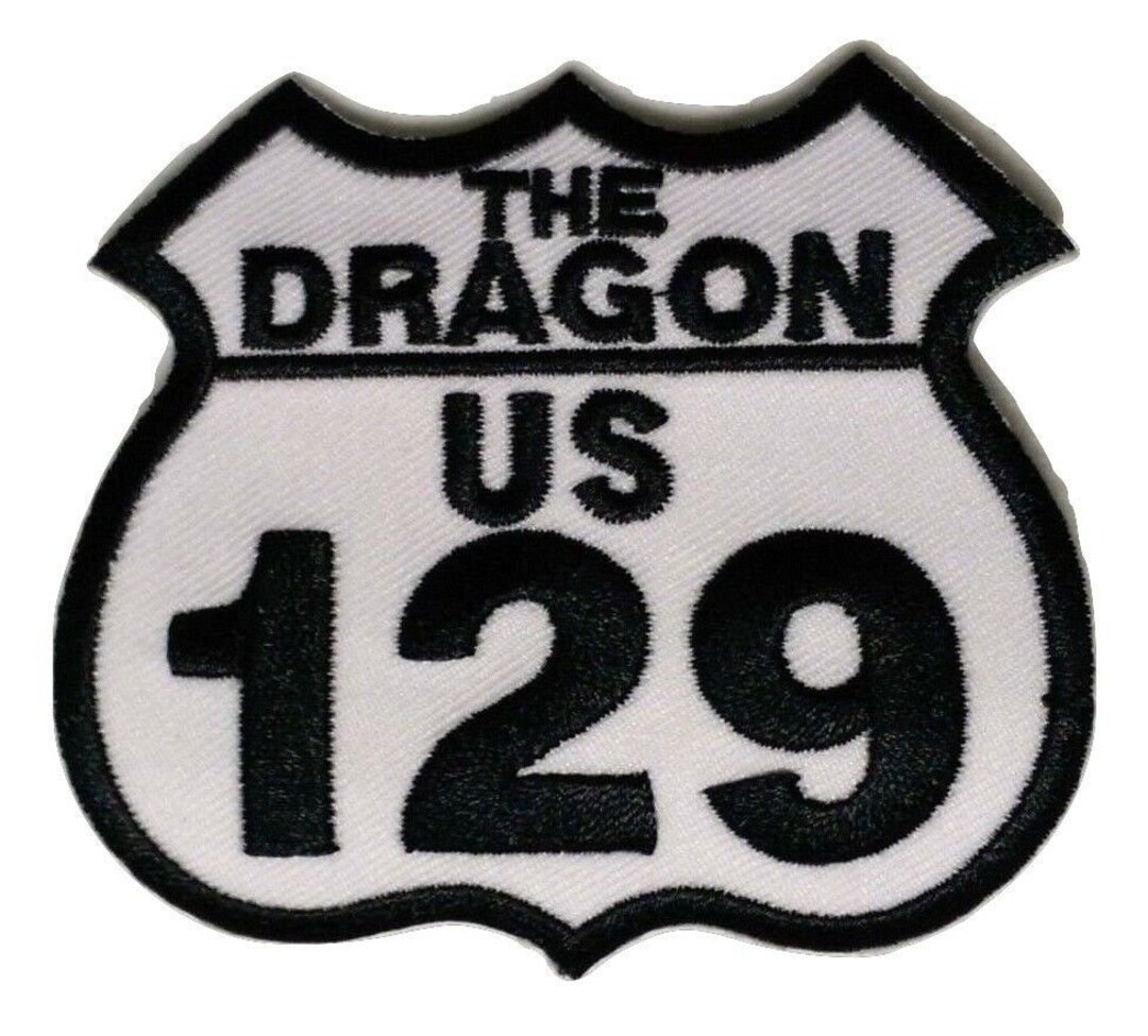 US 129 TAIL of the DRAGON 3-3/8" X 3" Iron on Patch Biker (M2) Highway ...