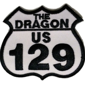 US 129 TAIL of the DRAGON 3-3/8" X 3" Iron on Patch Biker (M2) Highway ...