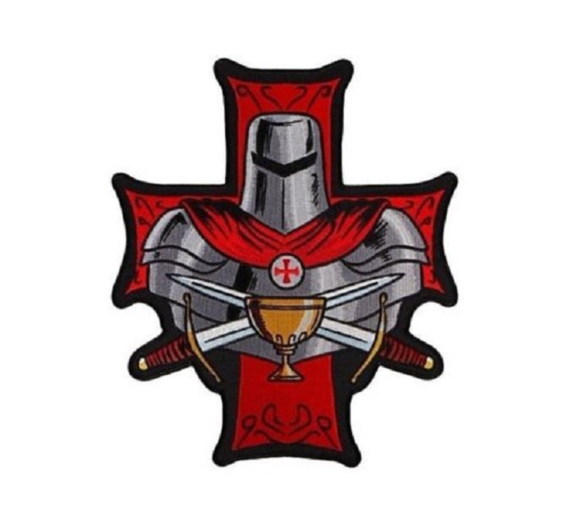KNIGHTS TEMPLAR Holy Grail 4" or 12" Iron on Back Patch - Etsy