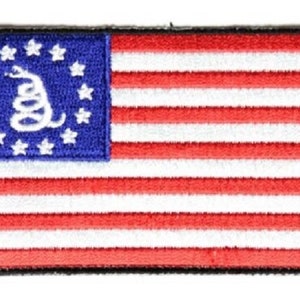 GADSDEN AMERICAN FLAG 3.5 X 2.25 Iron on Patch - Etsy