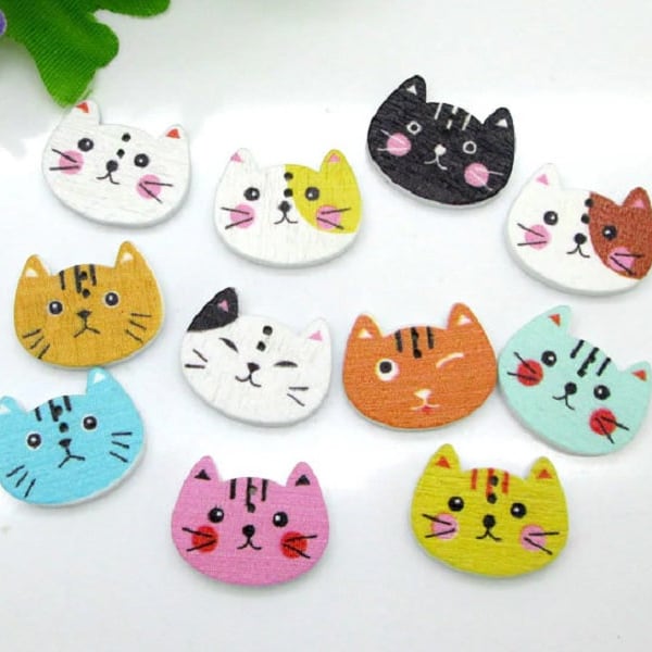 Cat Buttons - Etsy