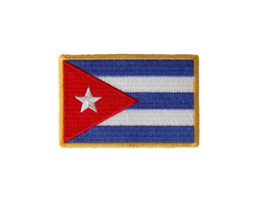 CUBA FLAG 3" X 2" Iron on Patch (6853) Cuban (D19) - Etsy