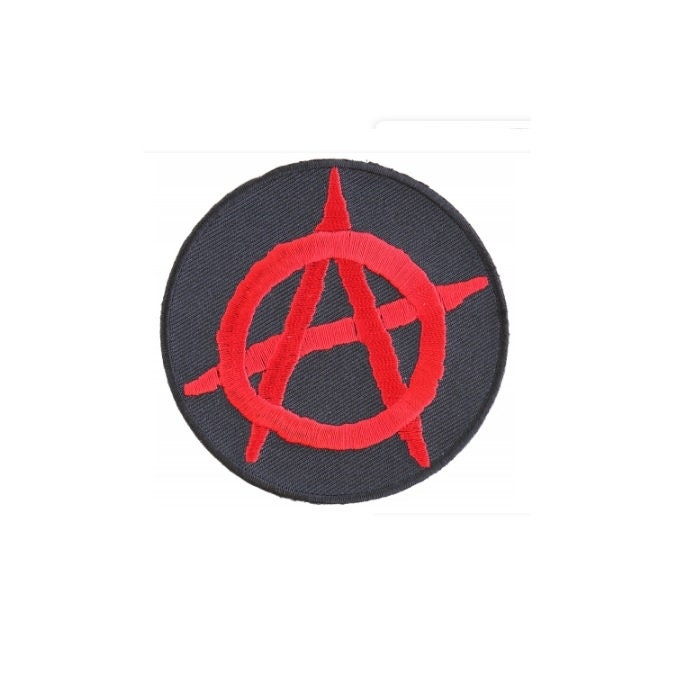 Red on Black ANARCHY Symbol 3" Iron on Patch (3897) (J16) - Etsy