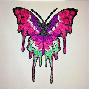 Large PINK Sew on BUTTERFLY Patch Applique 10-1/4"h X 8-5/8"w (L13) - Etsy