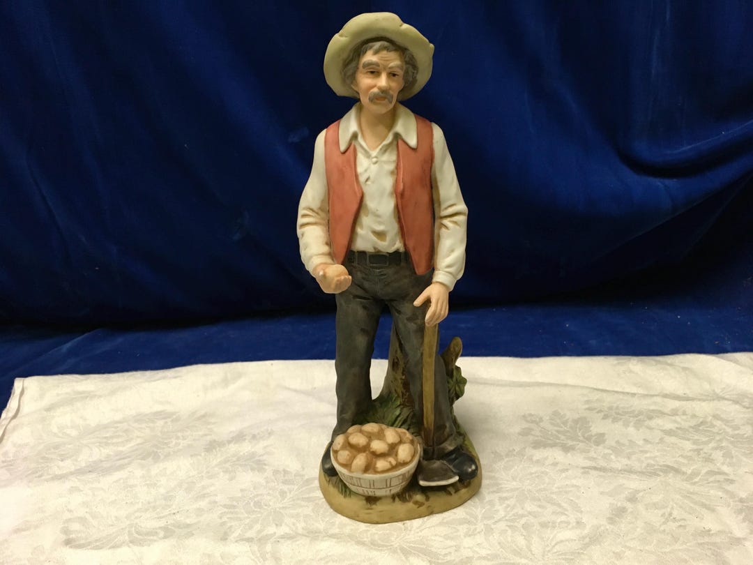 Vintage Homco Ceramic Old Man Potato Farmer Figurine - 1970’s. - Etsy