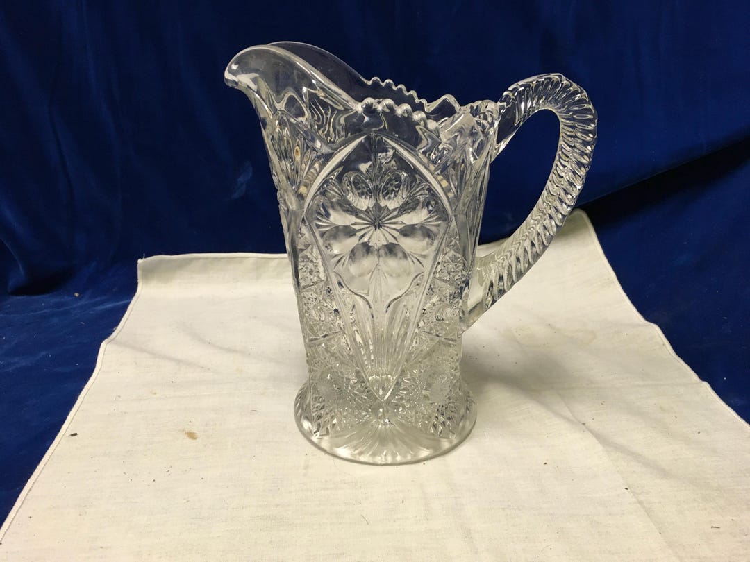 Vintage Imperial Clear Glass Cosmo Pitcher - 32 Oz. - Etsy