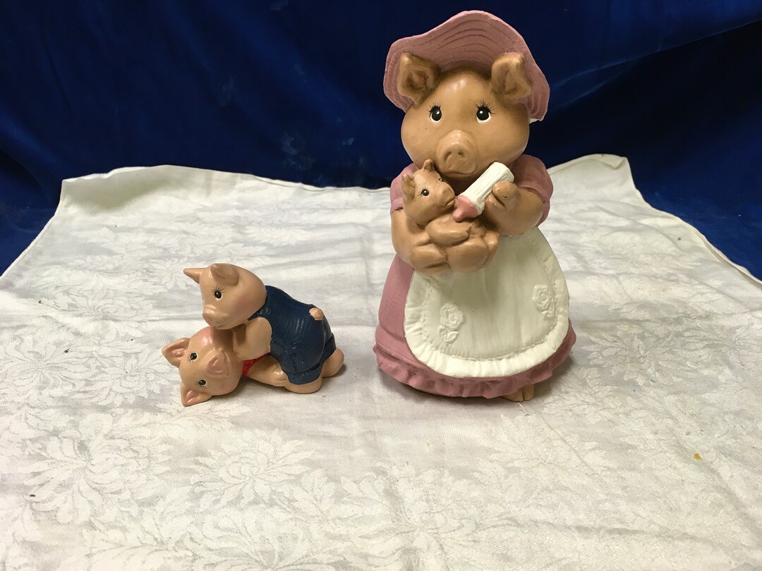 Vintage Ceramic Momma Pig and Kids. - Etsy