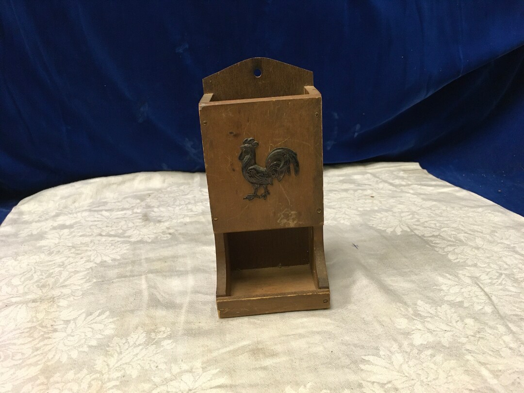 Vintage Wood Match Box With Rooster - V.G. - Japan. - Etsy