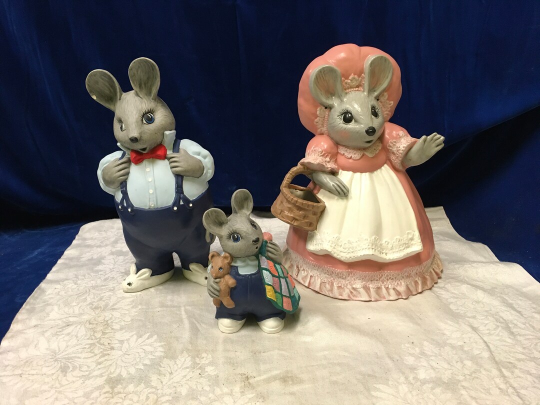 Vintage Large Ceramic Mouse Family - 1980’s. - Etsy
