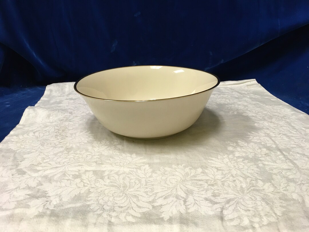 Lenox Olympia China With Gold Rim Serving Bowl. - Etsy