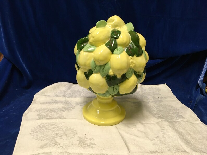 Vintage Italian Majolica Pottery Lemon Topiary Centerpiece. - Etsy