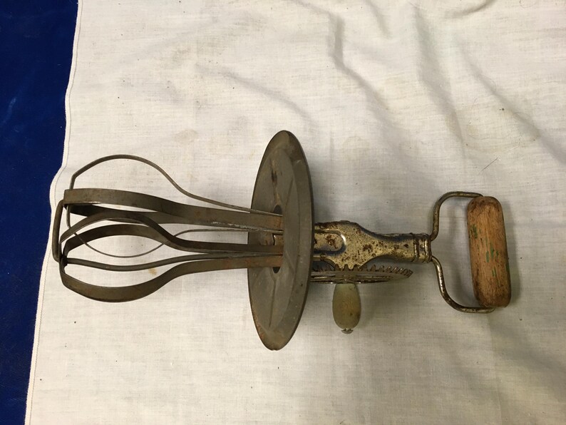 Antique Hand Mixer With Wood Handle. - Etsy