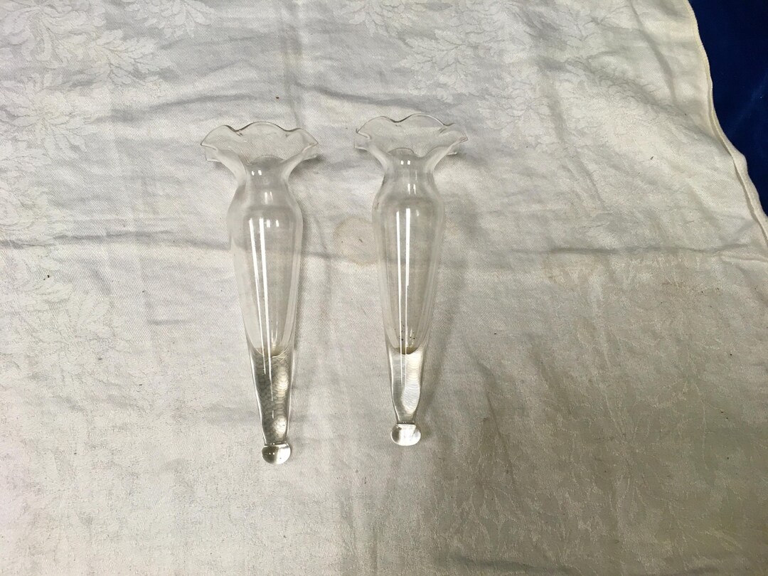 2 Antique Car Bud Vases With Scalloped Rim - 1930’s. - Etsy