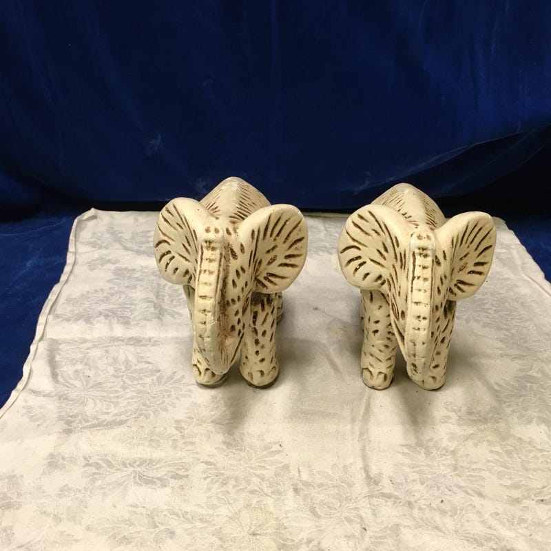 Chalkware Elephants - Etsy