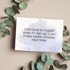 Printable Healthy Eating Affirmation Cards | Instant Download PDF ...