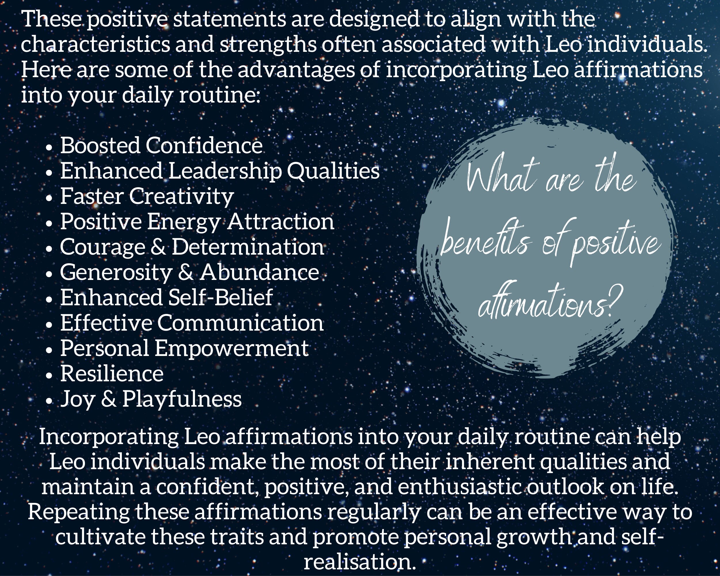 Leo Zodiac Affirmation Cards | Instant Download PDF | Print at Home ...