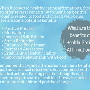 Printable Healthy Eating Affirmation Cards | Instant Download PDF ...