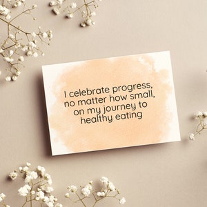 Printable Healthy Eating Affirmation Cards | Instant Download PDF ...