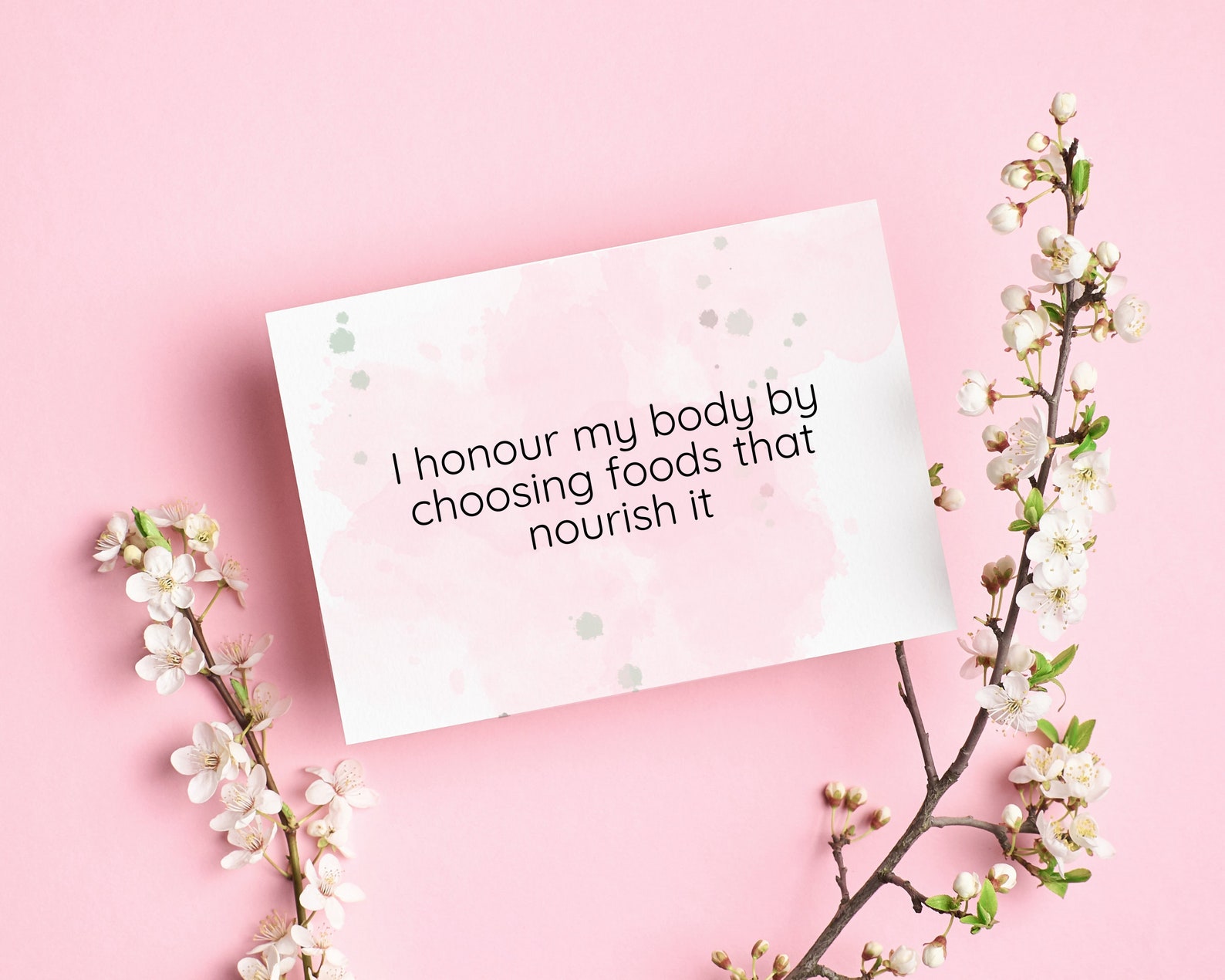 Printable Healthy Eating Affirmation Cards | Instant Download PDF ...