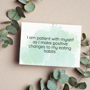 Printable Healthy Eating Affirmation Cards | Instant Download PDF ...