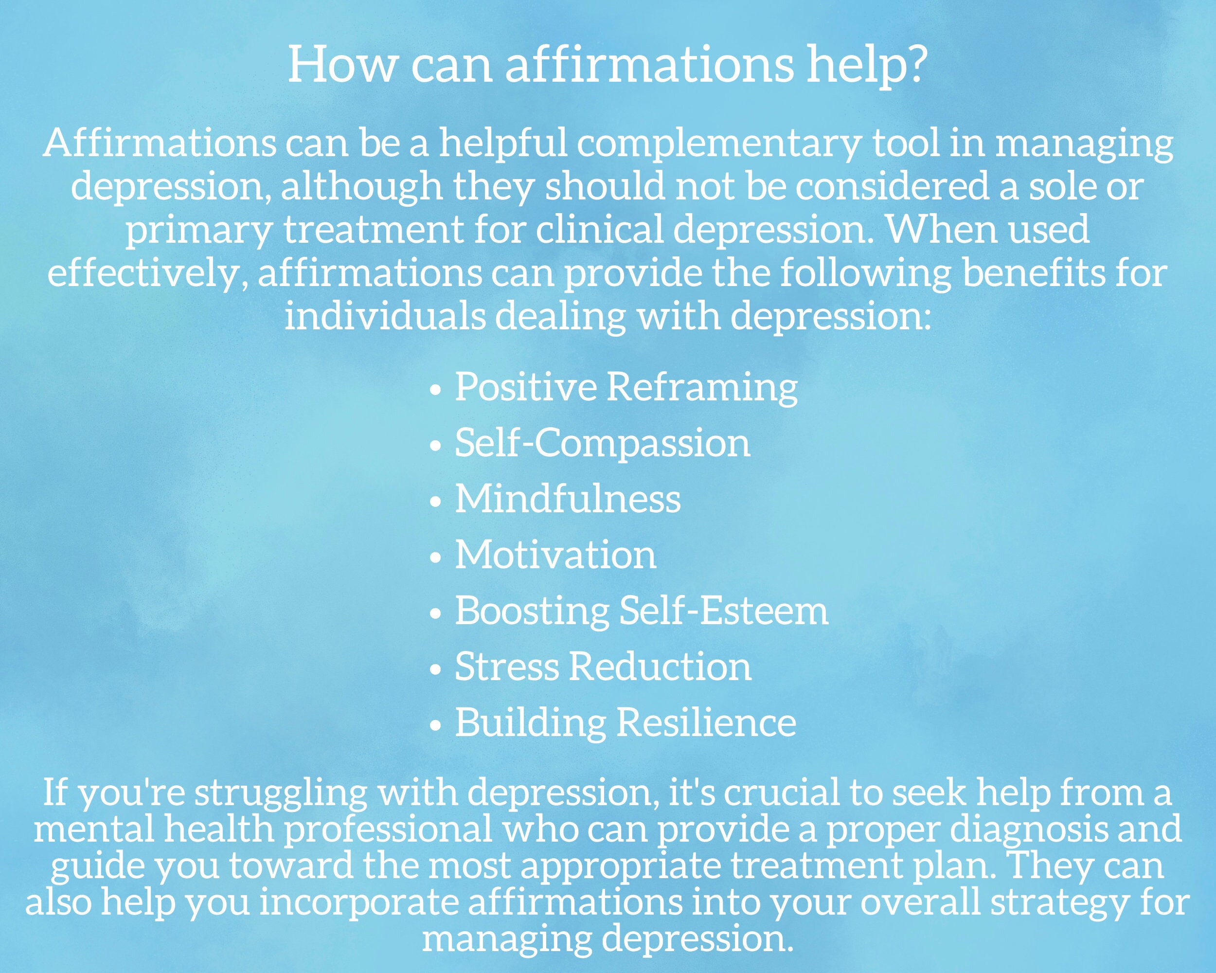 Positive Affirmation Cards for Depression| Instant Download | Print at ...