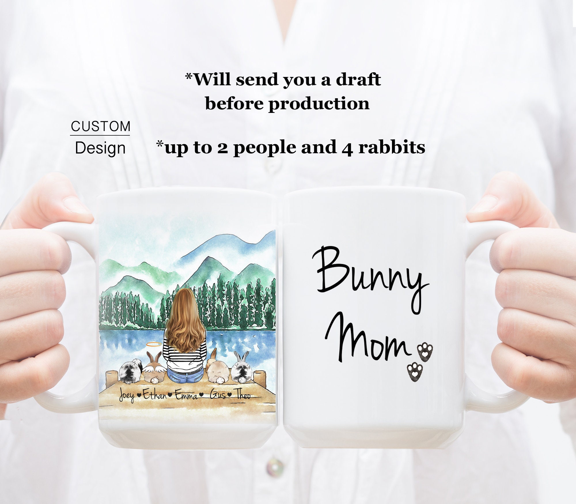 Custom Rabbit Mug Custom Bunny Mug Bunny Mug Bunny Dad Mug - Etsy