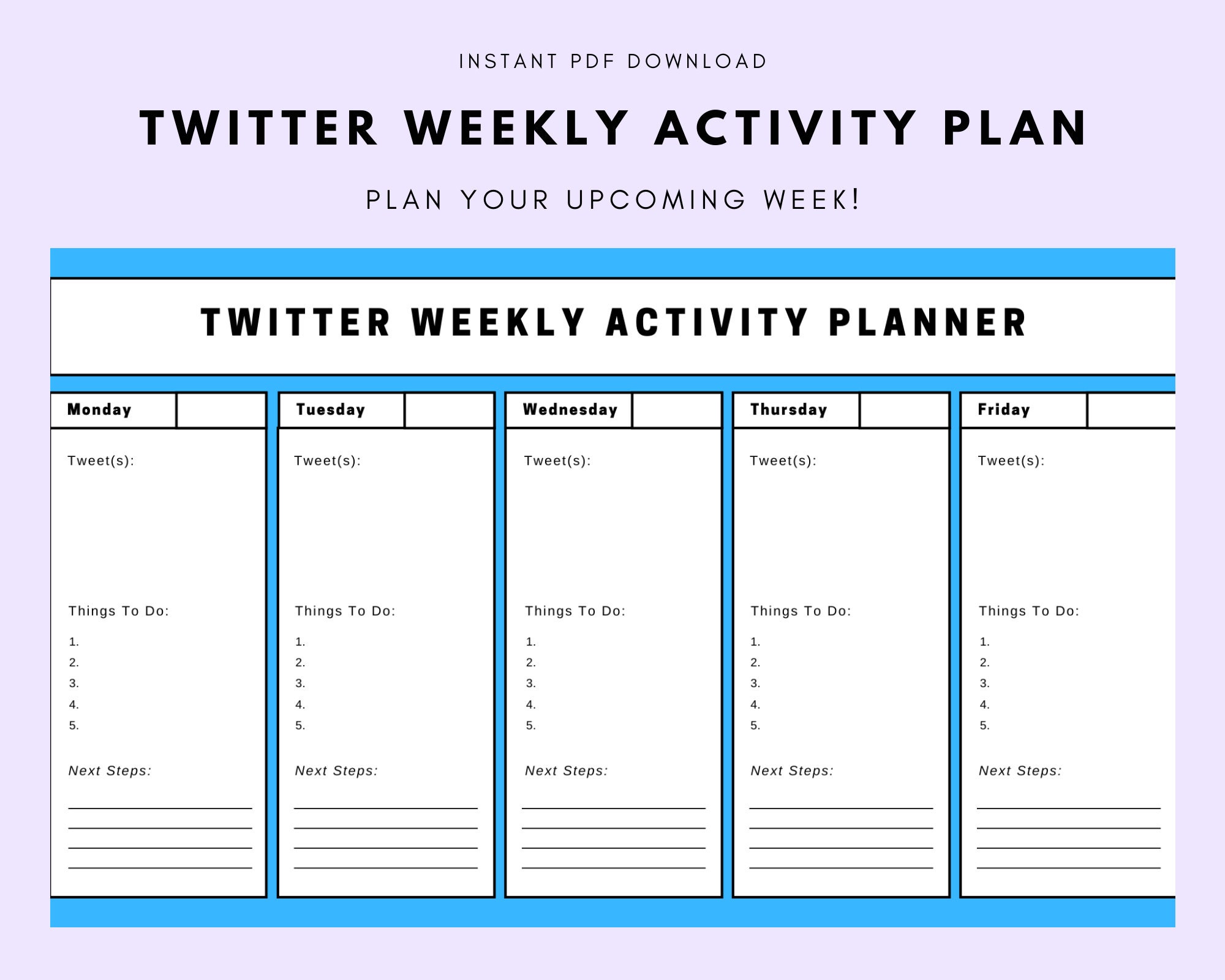 Printable Twitter Template