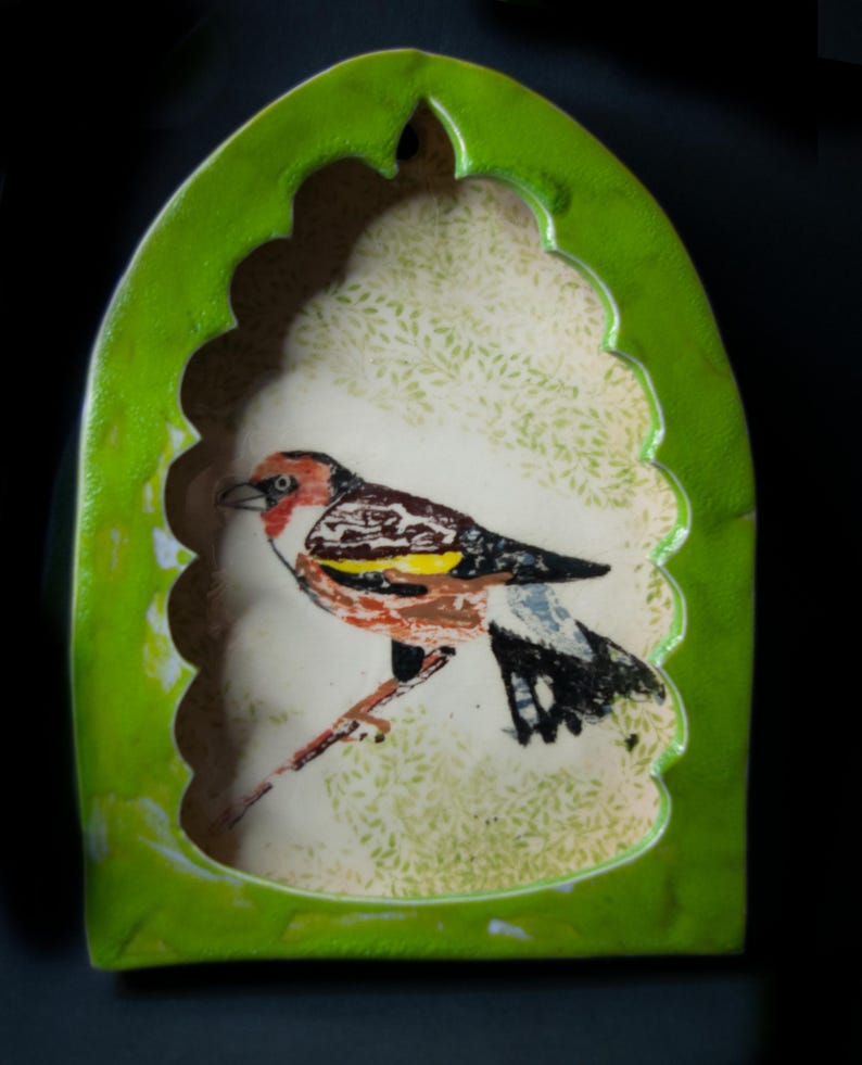 Ceramic Altar Shrine Goldfinch - Etsy