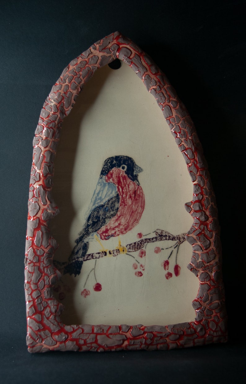 Ceramic Altar the Eurasian Bullfinch. - Etsy