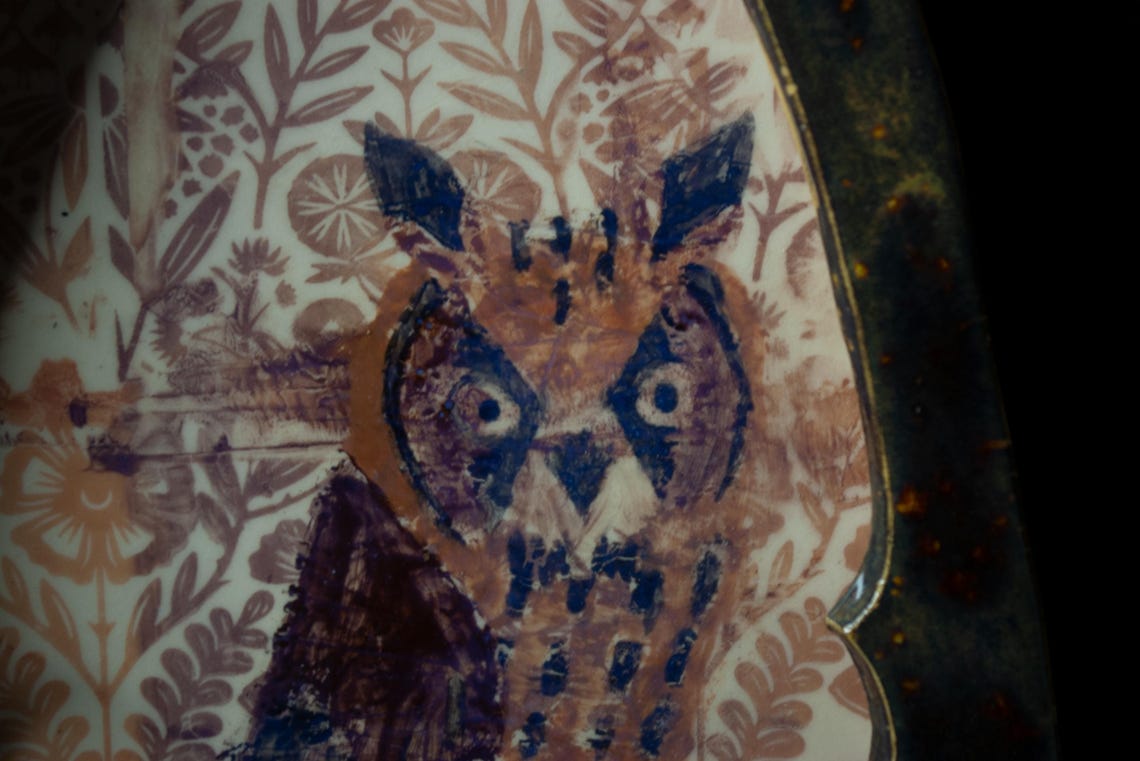 Ceramic Altar Shrine Owl. - Etsy